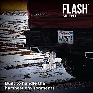 Fastway Flash STBM DT-STBM6400 Adjustable Silent Tow Ball Mount with 4 Inch Drop, 2 Inch Shank, and Chrome Plated Balls