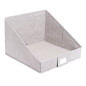 Internet's Best Open Cloth Storage Bin - Closet Shelf Storage Box - Organize Sheets Blankets Towels Sweaters Scarfs - Grey (1 Pack)