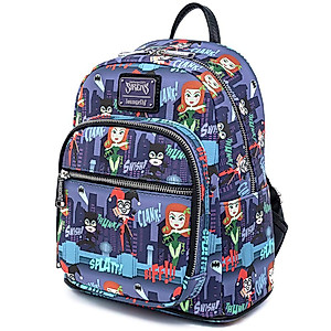 Loungefly x DC Comics Gotham City Sirens Allover Print Mini Backpack