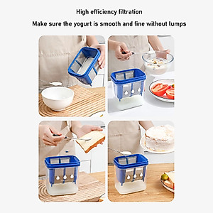 Greek Yogurt Maker, Greek Yogurt Maker Food Strainer with Extra Fine Mesh Stainless Steel Strainer, Reusable Whey Separator Yogurt Milk Filter Kitchen Tools for Home