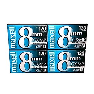 Maxell 8mm GX-MP 120 Video Camcorder tapes (4-pack)