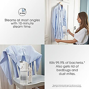 Conair Travel Steamer for Clothes, Mini Garment Steamer, Fabric Steamer in White by Travel Smart