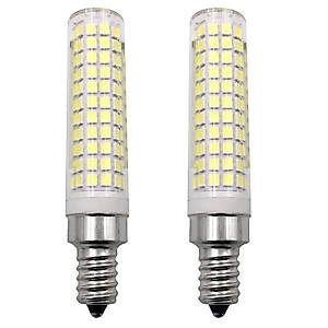 Lxcom Lighting 15W E12 LED Corn Bulb Dimmable 2 Pack- 2835 SMD 136 LEDs Candelabra Lamp 120 Watt Equivalent 1500LM Daylight White 6000K Chandelier Decorative Candle Light Bulbs E12 Base for Home Light