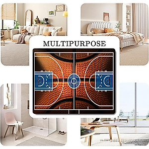 kksme Large Area Rug 5'x6' Carpet for Bedroom Living Room Kids Room Home Decor Rugs Mat Non Slip Basketball Court Basketball Surface
