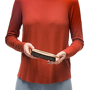 Redecker Natural Dark Horsehair Shoe Shine Brush, Untreated Beechwood Handle, 6-1/2-Inches Long, Made in Germany