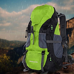 Alinory Hiking Backpack, Free Knight 50L Waterproof Bag Camping Climbing Outdoor Travel Hiking Backpack(Green)