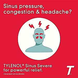 TYLENOL Sinus Congestion & Pain, Severe Caplets Daytime Non-Drowsy 24 EA (Pack of 3)