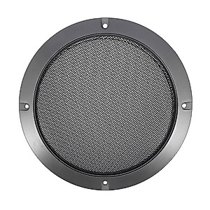 X AUTOHAUX 6.5" Titanium Tone Audio Speaker Cover Mesh Subwoofer Grill Horn Glossy Guard Protector