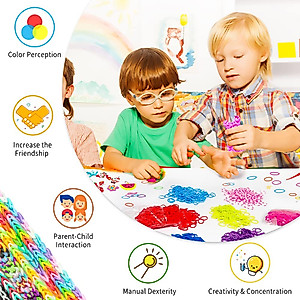 17160+ Loom Rubber Bands Refill Kit in 34 Color with 600 Clips,6 Hooks,1 Instruction, Premium Bracelet Making Kit for Kids Weaving DIY Crafting Gift