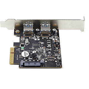 StarTech.com 2-Port USB PCIe Card with 10Gbps/Port - USB 3.1/3.2 Gen 2 Type-A PCI Express 3.0 x2 Host Controller Expansion Card - Add-On Adapter Card - Full/Low Profile - Windows & Linux (PEXUSB312A3)