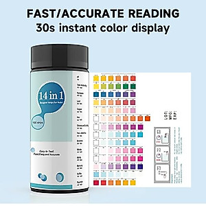 Drinking Water Test Kit, 100Pcs 14 in 1 Water Test Kit, Universal Water Tester for Drinking Water, Quick & Easy Home Water Testing Kit for Hardness, Lead, Iron, Copper, Fluoride Water Tester