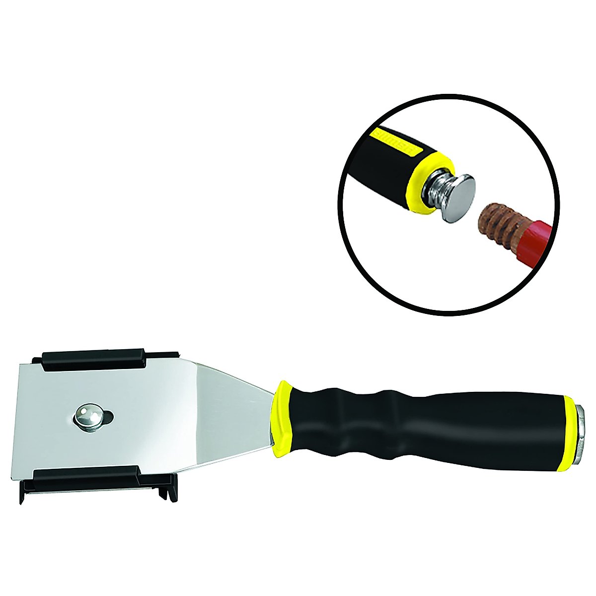 ALLWAY F42X Soft Grip Extendable Push/Pull Scraper with Removable 4-Edge Blade, 2-1/2”