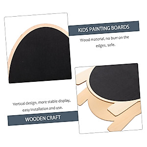 Alasum 2Pcs Small Blackboard Place Square Mini Blackboard Signs Garden Labels Double Sided Blackboard Plant Signs Kids Creative Graffiti Chalkboards Dual Purpose Ornaments Office Wooden