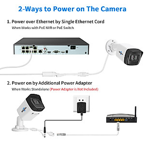 Hiseeu 4K PoE Security Camera, H.265+ 8MP IP Outdoor Camera w/ 1-Way Audio, IP67 Waterproof Exterior Security Camera with SD Slot,100ft Night Vision, Free APP Remote Access, Hikvision DS-2CD2085G1-I