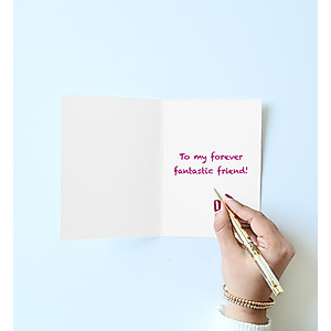 Graphique BFF’s Birthday Card | Funny Card for Best Friend | Embellished with Glitter Accents | Color-Coordinated Envelope | 5" x 7"