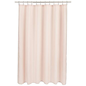 Amazon Basics Linen Style Bathroom Shower Curtain, Carnation Blush, 72" x 72", 11.42" L x 9.45" W