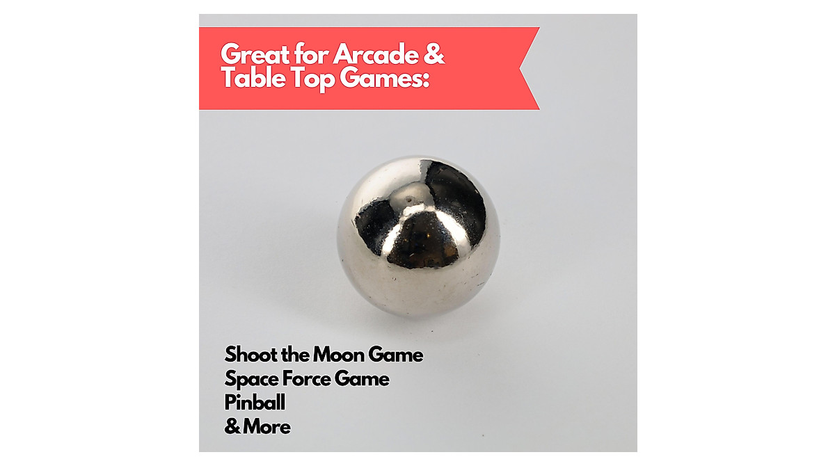 Steel Ball for Shoot the Moon & Pinball - Replacement Game Accessory