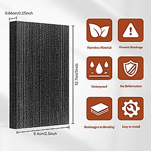 WeoTca Patio Chair Spring plate Rotating rocker Fiberglass replacement plate Outdoor Patio Furniture Universal Replacement fitting, 5 x 2.5 x 0.25 Inch, black (4Pieces)