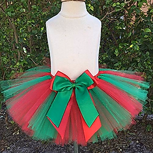 Holiday Colors Tulle Roll - 3 Holiday Colors Tulle Fabric Rolls, Classic Green, Red and Gold, 6 Inches by 25 Yards Each (75 feet).