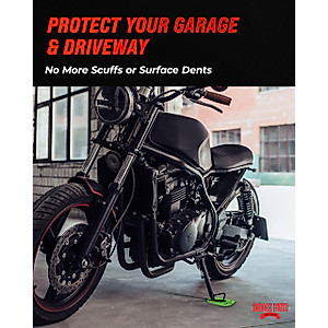 Badass Moto Motorcycle Kickstand Pads - Motorcycle Pads Durable Motorcycle Kickstand Plate, Biker Kick Stand, Motorcycle Stand Pad - Park Your Bike on Hot Pavement, Grass, Soft Ground - Go Fast Green