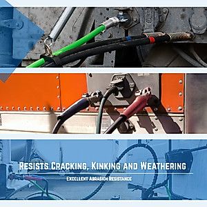 YiaChuii 15 FT Air Line Hose Assembly Set Straight Heavy Duty Air Power Hoses for Trailer Truck Tractors Parts