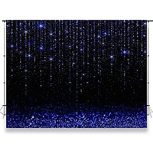 KUKUSOUL Glitter Bokeh Backdrop Royal Blue Shining Bokeh Spots Wedding Decoration Photography Background 7x5ft Birthday Dance Party Baby Shower Photo Booth Props KU775