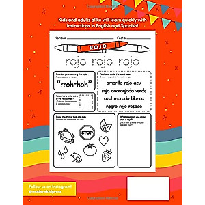 The Spanish Workbook for Kids: A Fun and Easy Beginner's Guide to Learning Spanish for Kids Grades K-5: Learn the Alphabet, Numbers, Colors, Shapes, Senses, Seasons and Other Essential Concepts