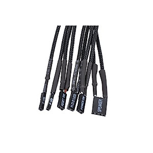 Phobya Front Panel Extension Cables, 30cm, Black