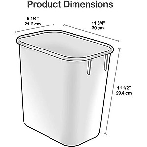 Acrimet Wastebasket Bin 13QT (Plastic) (Blue Color) (Set of 4)