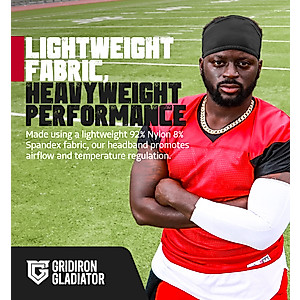 Gridiron Gladiator Skull Bandana - Men's Sports Headwrap for Workout and Football