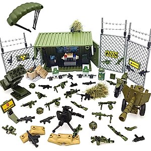 ZHX WW2 Army Military Guns Weapons and Armor Toy Thunder Containers Command Operations Building Block Toy Battle Sets for Kids