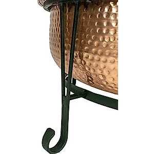 Global Outdoors 26" Genuine Copper Fire Pit with Screen, Cover and Safety Poker