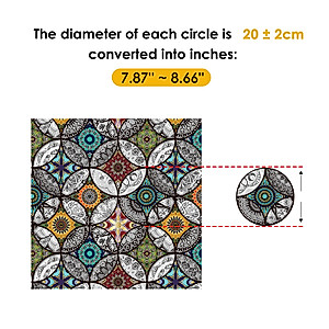 DKTIE Boho Chic Window Privacy Film with Installation Tools - Soften Light, Reduce UV Rays, Decorative Stained Glass Window Tinting Film for Home, Window Clings, 17.5 x 78.7Inch, Peacock Blue