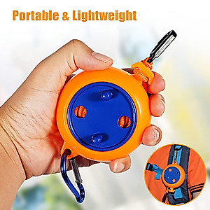 Portable Travel Clothesline, 26-Foot Retractable Clothesline with 10 Stoppers and 20 clothespins, Adjustable Indoor/Outdoor Laundry Line for Hotel, Cruise, Backyard