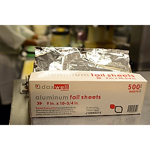 Daxwell Aluminum Foil Interfolded Pop-Up Sheets, 9" x 10.75", J10002315B (Box of 500)