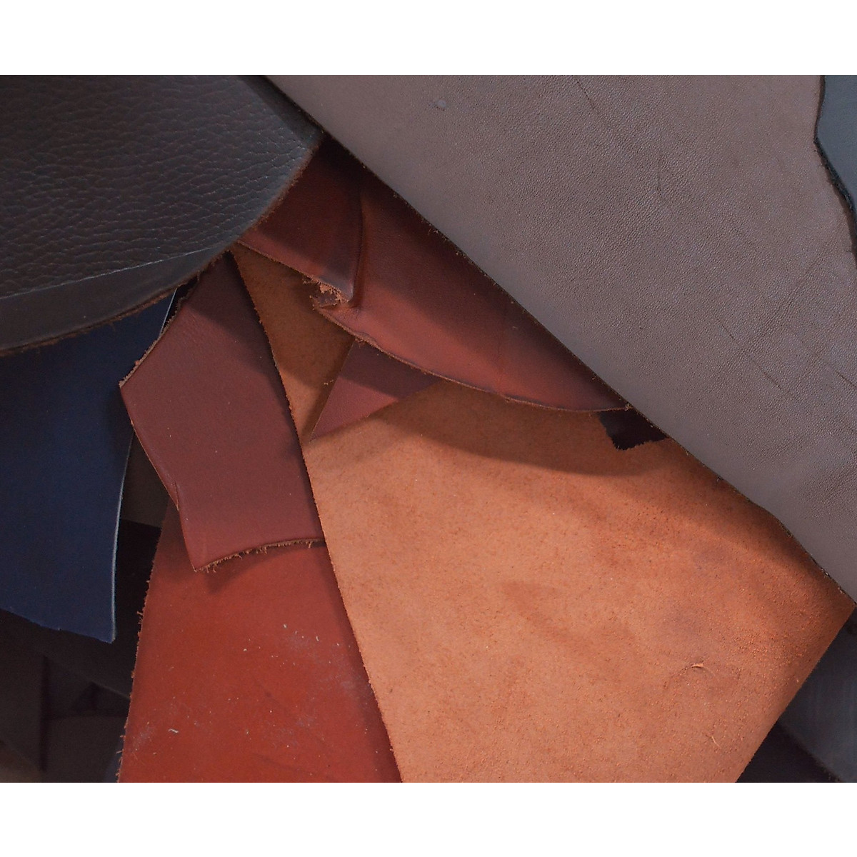 The Leather Guy - Leather Scraps Oil Tanned Boot 3 LB 3-5 oz Cow Project Remnants Bag