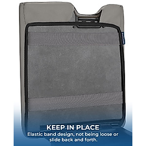 ISSYAUTO Center Console Cover Compatible with 2015-2023 2024 F150, 2017-2023 2024 F250 F350 F450 with 40/20/40 Jump Seat, Leather Armrest Cover Center Console Cushion, Gray (Jump Seat Only)