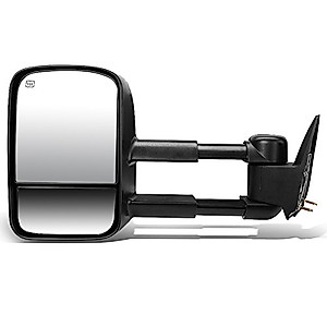DNA Motoring TWM-001-T111-BK-L Powered Heated Towing Mirror Compatible With 03-06 Silverado Suburban Avalanche Tahoe Sierra Yukon, Left Side