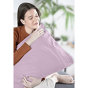 Utopia Bedding Queen Sheet Set – Soft Microfiber 4 Piece Luxury Bed Sheets with Deep Pockets - Embroidered Pillow Cases - Side Storage Pocket Fitted Sheet - Flat Sheet (Lavender)