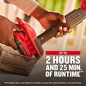 CRAFTSMAN V20 Cordless 2-in-1 Power Scrubber Kit, Multi-Purpose, Includes Bristle Brush, 2Ah Battery, V20 Battery Charger, and 60.5 in. Telescoping Pole (CMCPS520D1)