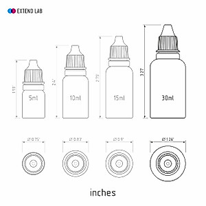 EXTEND LAB 30ml Plastic Dropper Bottle PACK OF 10 - Squeezable Eye Dropper Bottles - Refillable Mini Dropper Bottles with Srew Cap - Ideal for Essence, Oil