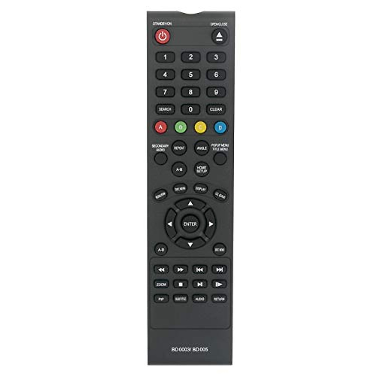 BD003 BD0003 BD005 Replace Remote Control fit for Insignia Blu-ray Disc Player NS-BRDVD4-CA NS-WBRDVD NS-WBRDVD1 NS-WBRDVD2 NS-WBRDVD2-CA NS-WBRDVD3 NS-BRDVD2 NS-BRDVD3 NS-BRDVD3-CA