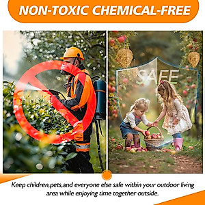 4Pack Fake Wasp Nest Decoy Outdoor Waterproof, Fake Hornet Nest Decoy Waterproof, Brown, TangBoo