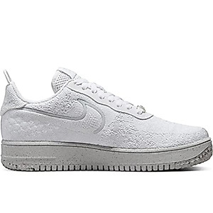 Nike Men's Air Force 1 Low Crater Basketball Shoes, White/White-summit White, 10