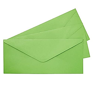 200 Pack Bulk #10 Green Envelopes with Gummed Seal, Business Size for Invitations, Mailing Letters, Checks, Greeting Cards (4-1/8 x 9-1/2 In)