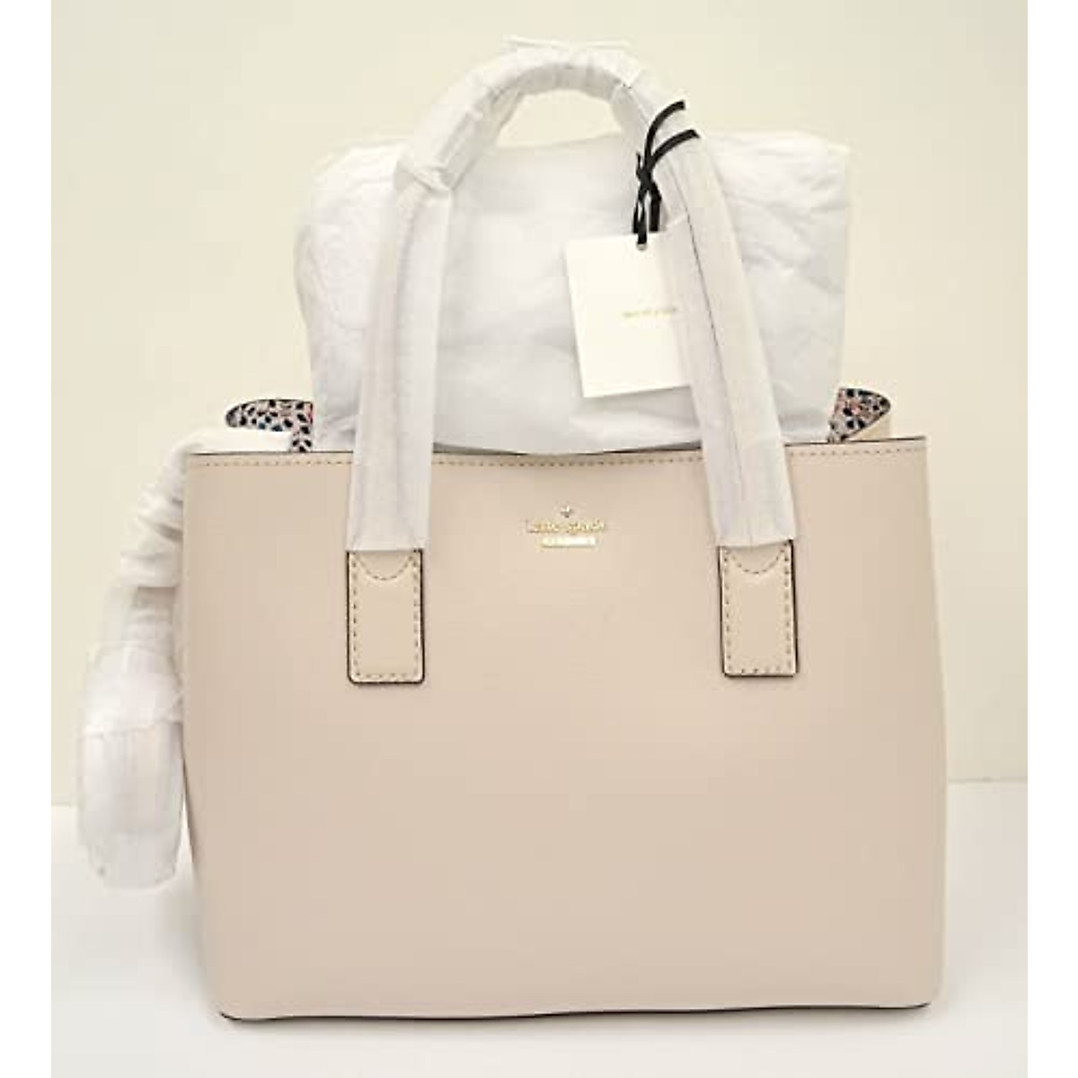 Designer Kate New York Women's Hadley Road Small Dina Top Handle Handbag Tote in Tusk Light Cream light Beige