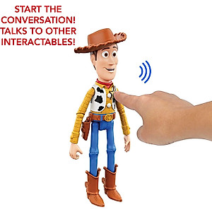 Mattel Pixar Toy Story Toys, Woody Interactables Talking Action Figure, Interactive Collectible Toy, For Kids