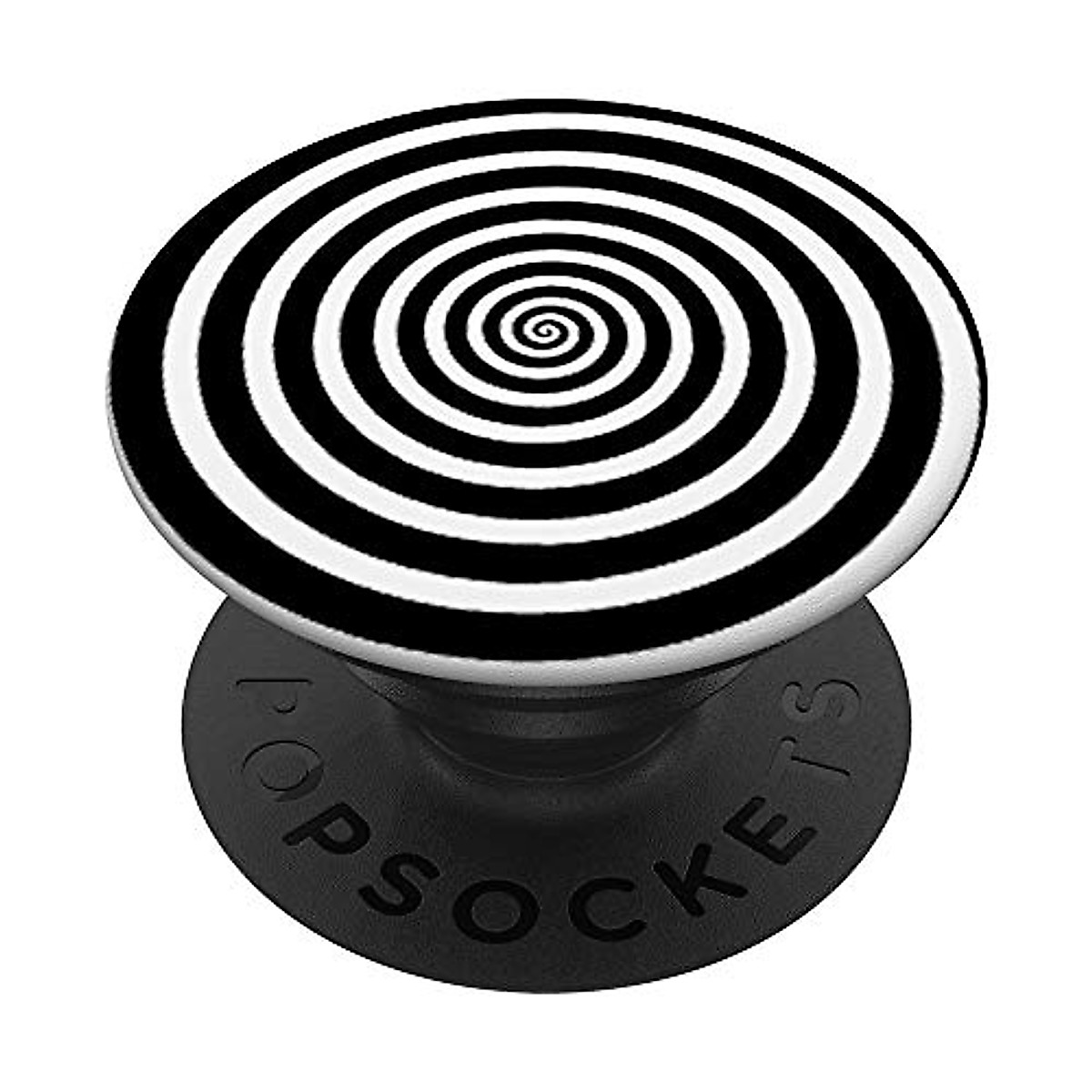 Fun Optical Illusion Circle Swirl Design Black and White PopSockets PopGrip: Swappable Grip for Phones & Tablets