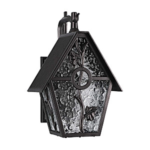 Rustic Outdoor Wall Lanterns Exterior Wall Mounted Sconce Light Designer Style Outdoor Wall Light Fixtures for Home Patio Garden Garage Farmhouse Porch Lighting with Water Glass, Oil Rubbed Brown