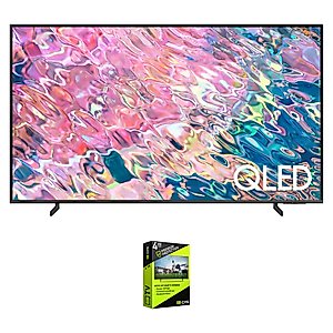 SAMSUNG QN55Q60BAFXZA Q60B 55 inch QLED 4K Quantum Dual LED HDR Smart TV Bundle with Premium 4 YR CPS Enhanced Protection Pack
